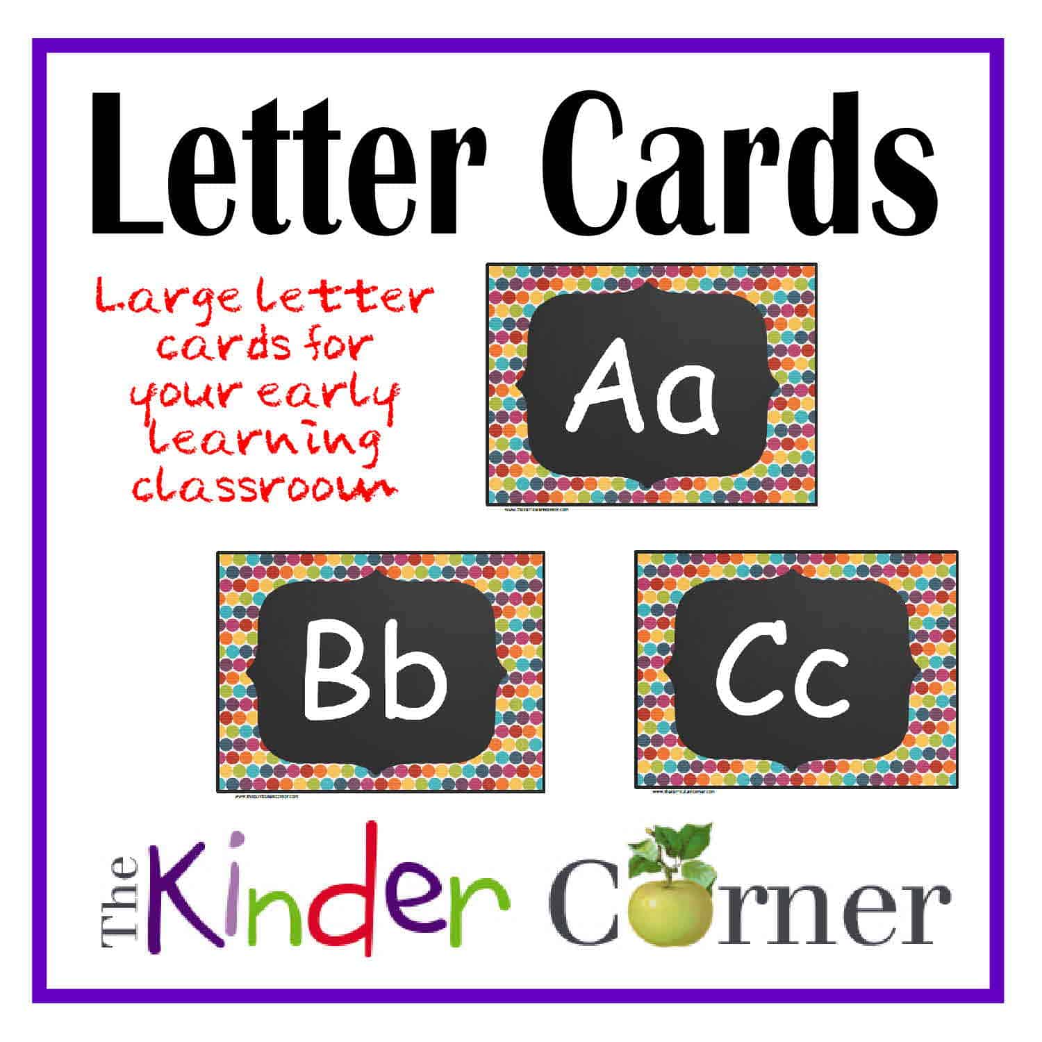 Large Letter Cards The Kinder Corner