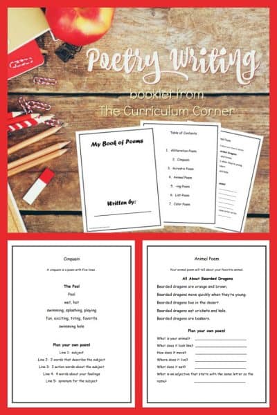 My Poetry Book - The Curriculum Corner 123