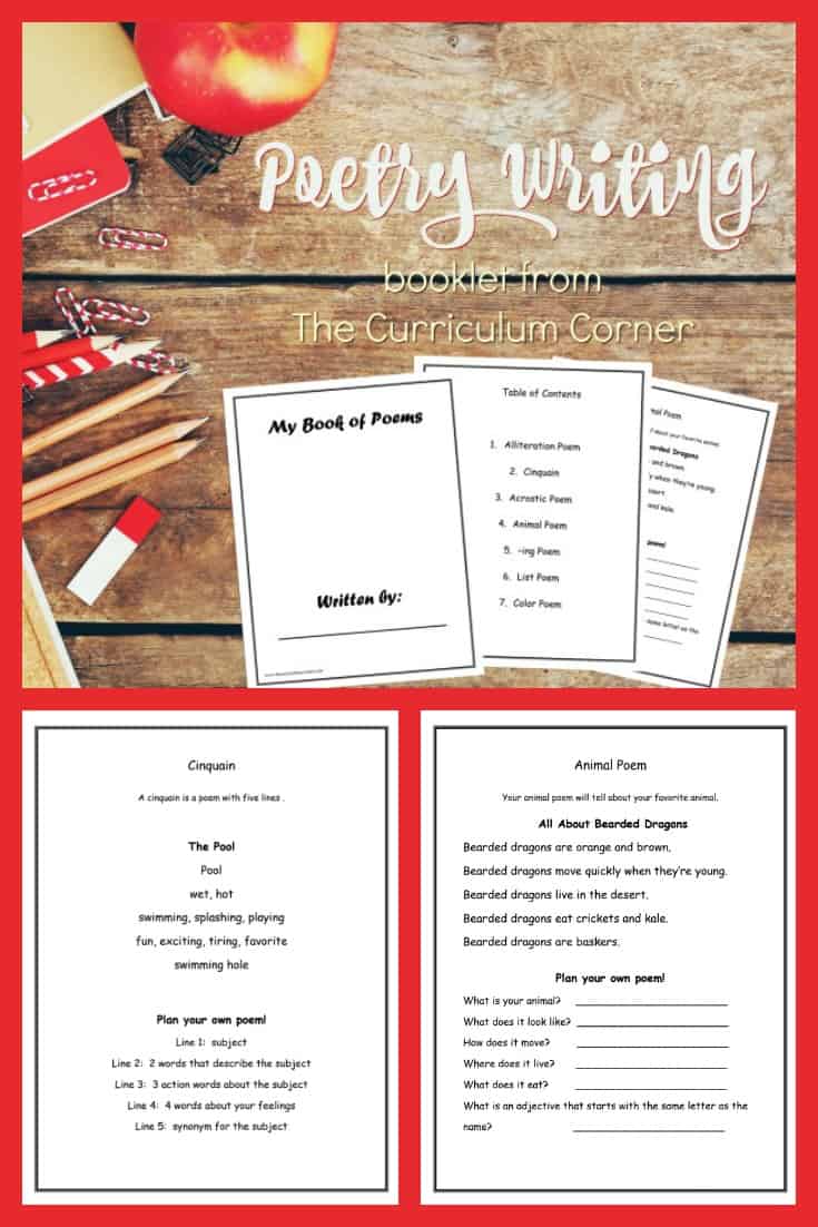 My Poetry Book - The Curriculum Corner 123