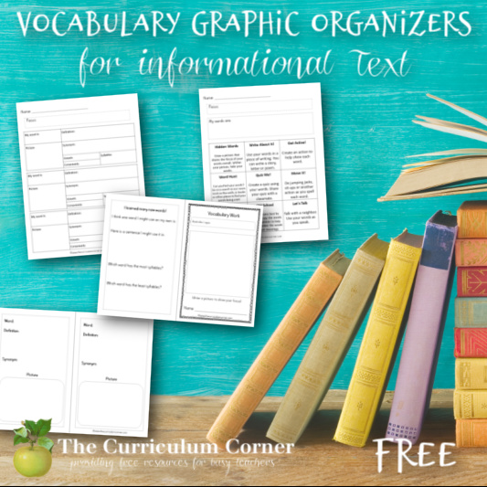 Vocabulary Archives - The Curriculum Corner 123