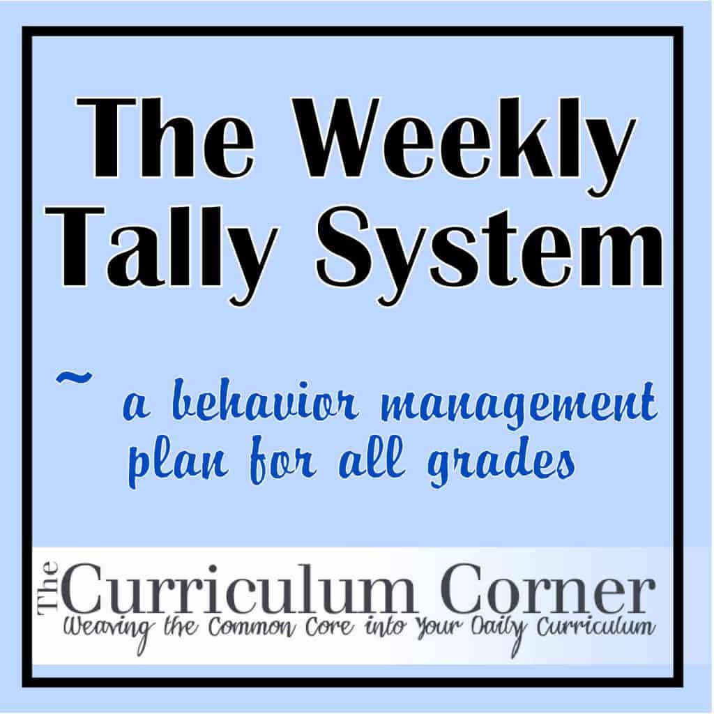 The Daily Tally System - a Behavior Management Plan - The Curriculum ...