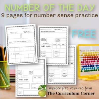 Printable Math Games - The Curriculum Corner 123