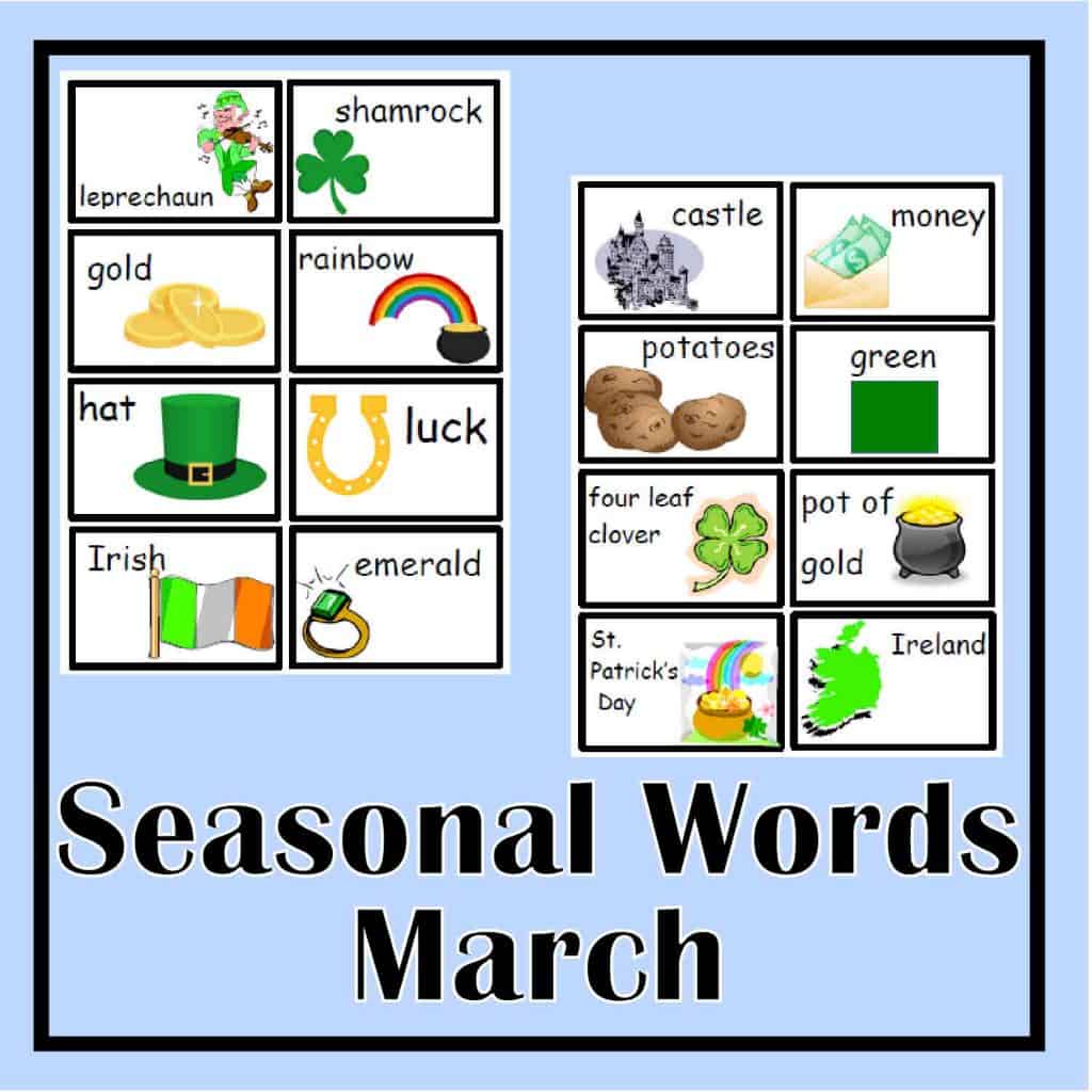 March Monthly Sight Word Cards - The Curriculum Corner 123