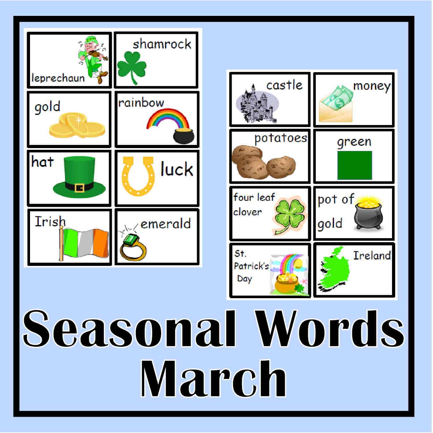 March Monthly Sight Word Cards - The Curriculum Corner 123