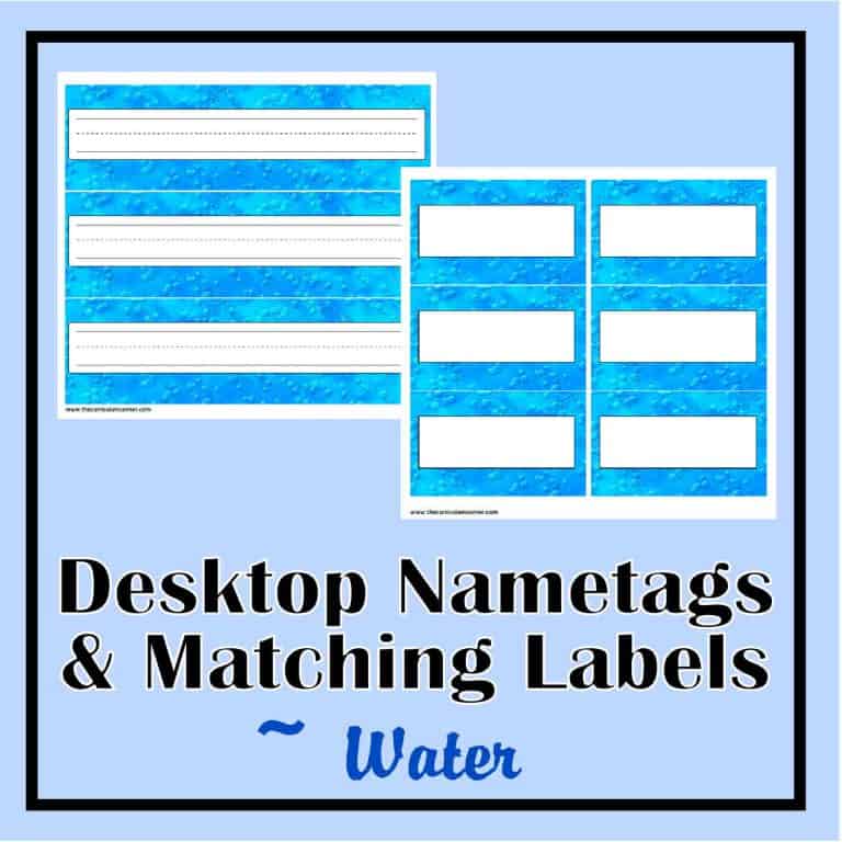 water - The Curriculum Corner 123