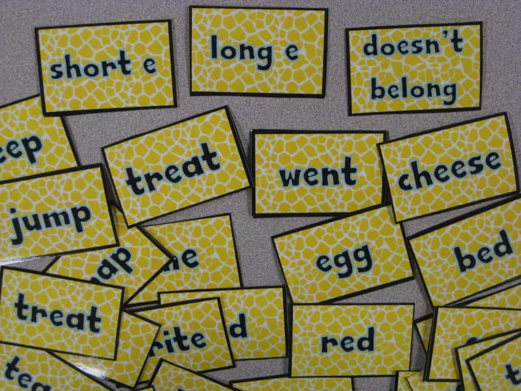 Short / Long Vowel Sort Centers - The Curriculum Corner 123