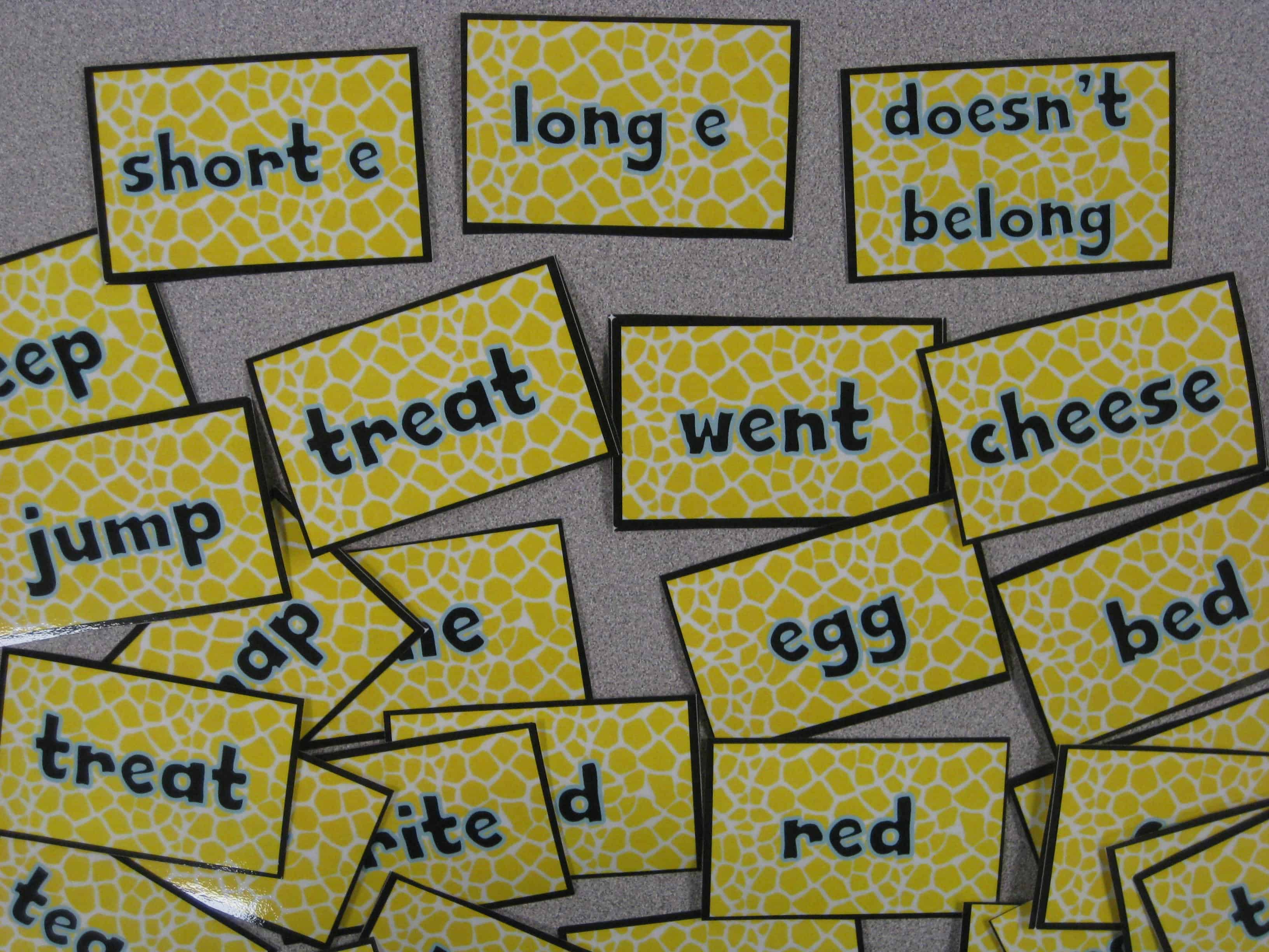 Short Long Vowel Sort Centers The Curriculum Corner 123