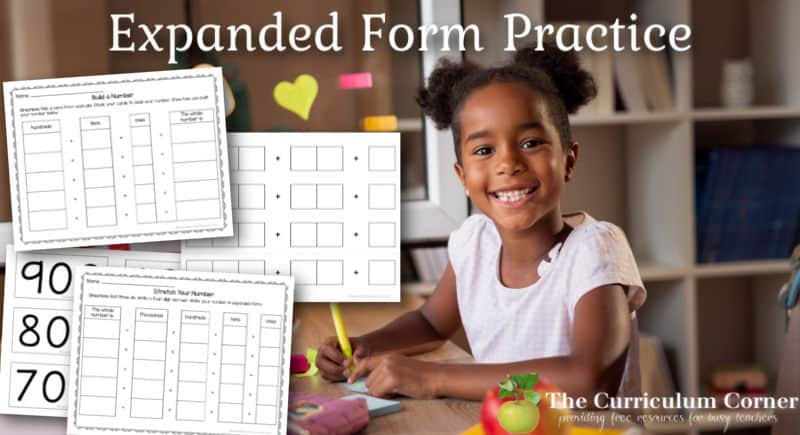 Expanded Form - The Curriculum Corner 123