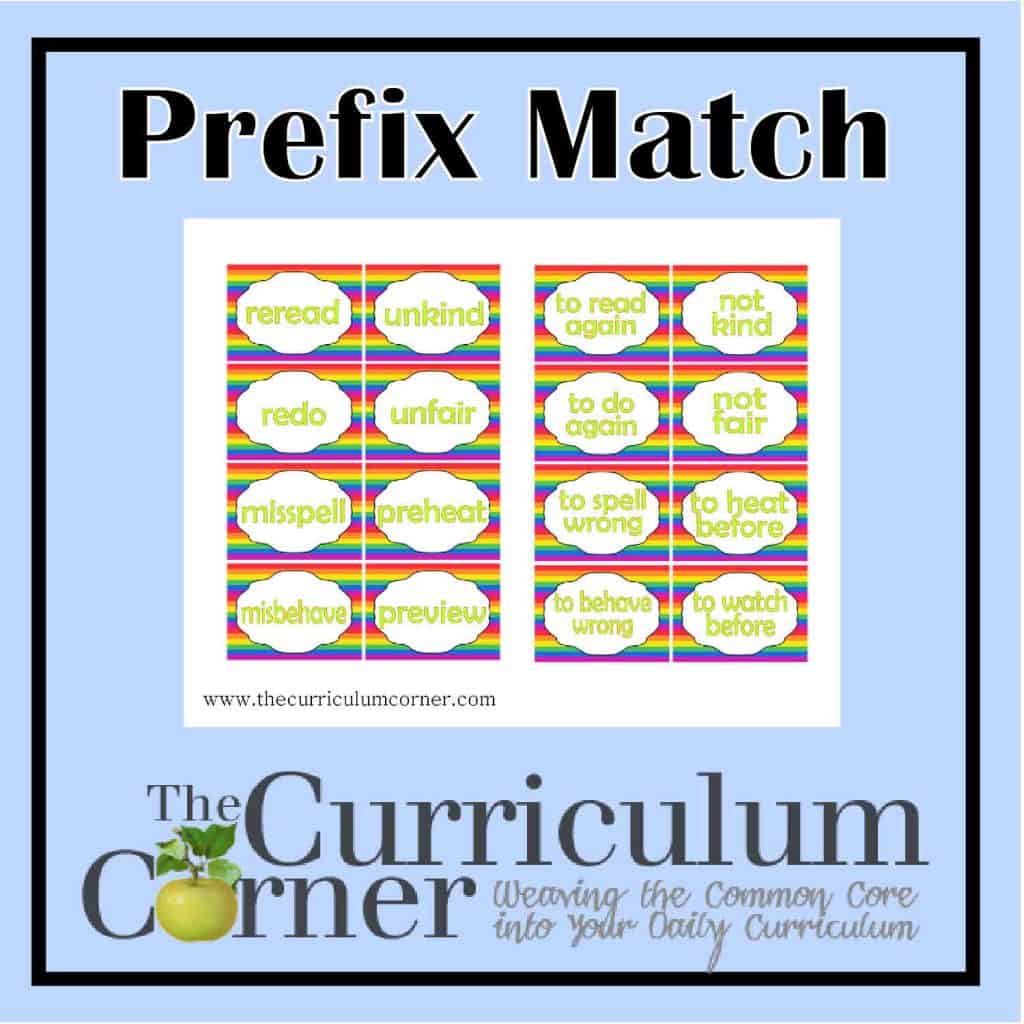prefixmatchtitle - The Curriculum Corner 123