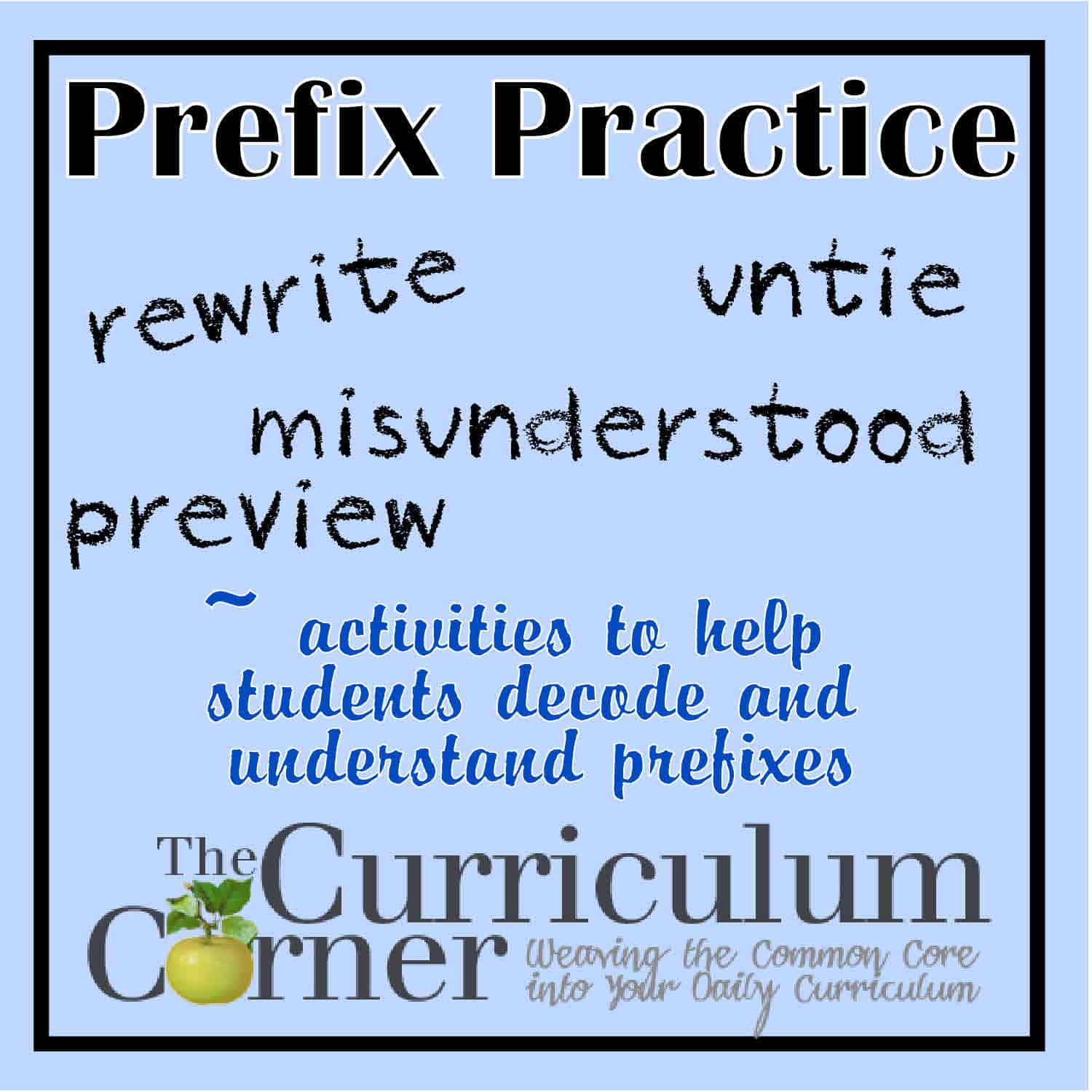 prefixtitle - The Curriculum Corner 123