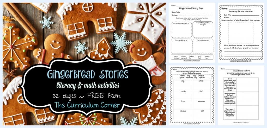 FREE Gingerbread Stories Activities for math and literacy | unit of ...