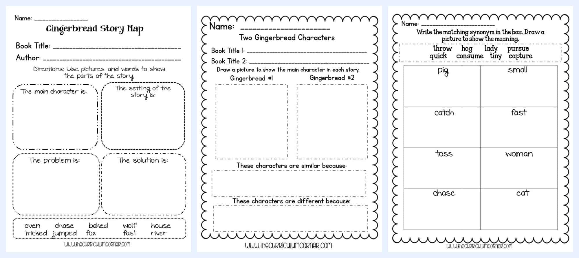 Gingerbread Stories - The Curriculum Corner 123
