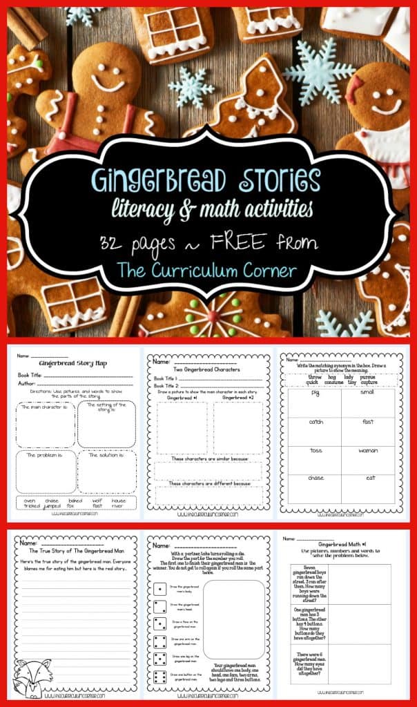 FREE Gingerbread Stories Literacy Activities for the Gingerbread Man ...