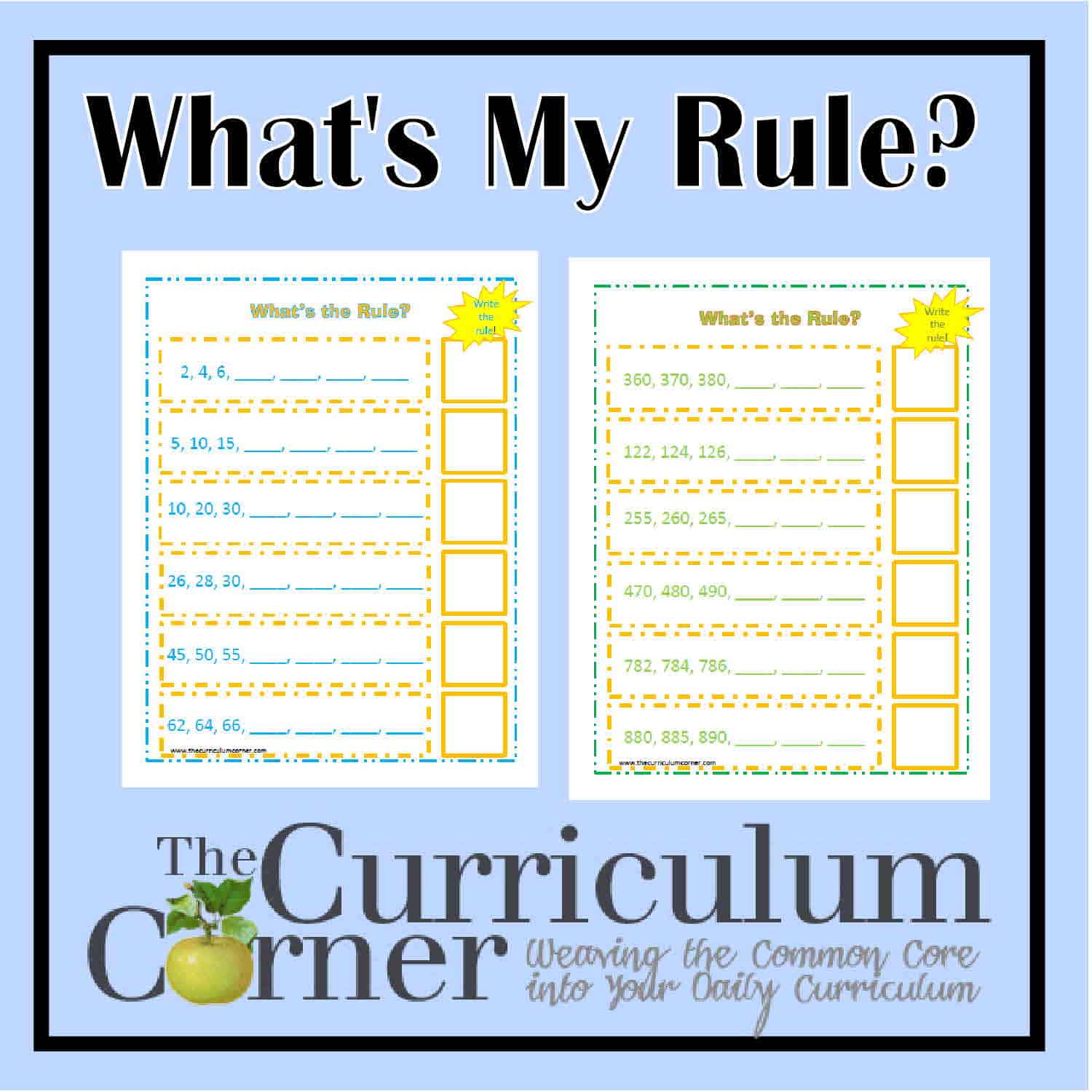 rule - The Curriculum Corner 123