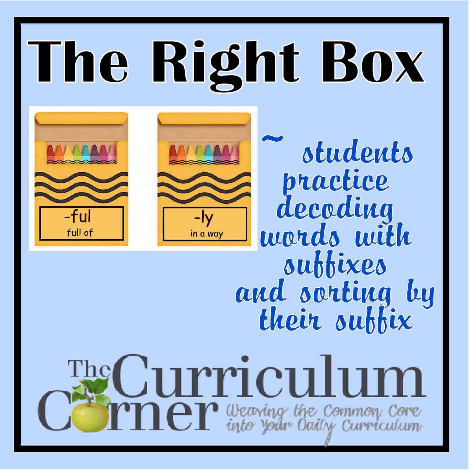 suffixboxtitle - The Curriculum Corner 123