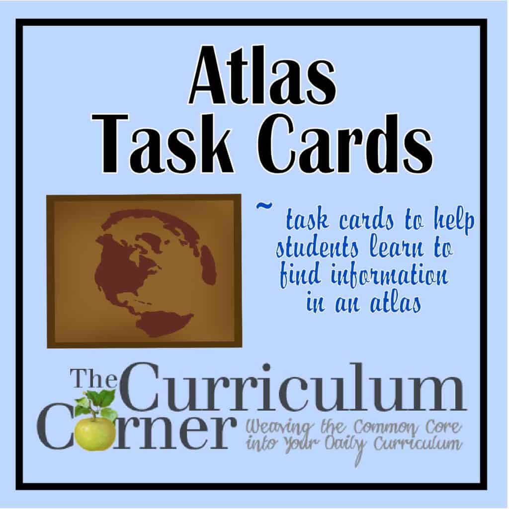Atlas Task Cards - The Curriculum Corner 123