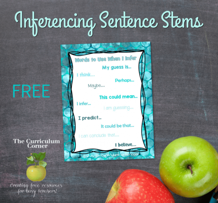 inferring photos anchor chart - The Curriculum Corner 123