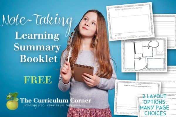 Note-taking: Learning Summary Booklet - The Curriculum Corner 123