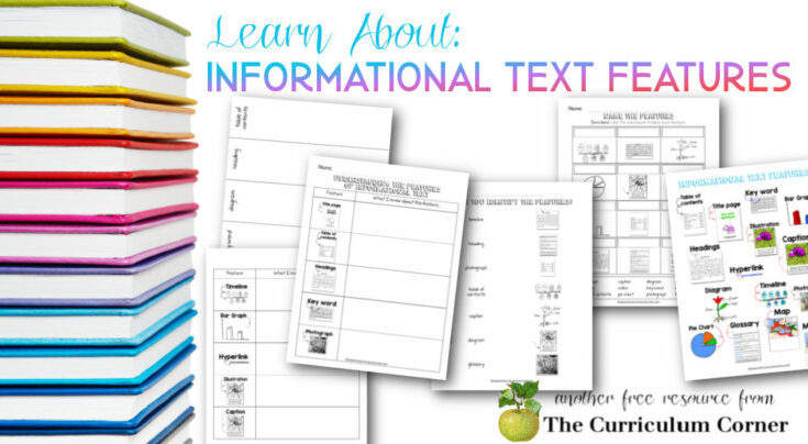 informational text features 1 fb - The Curriculum Corner 123