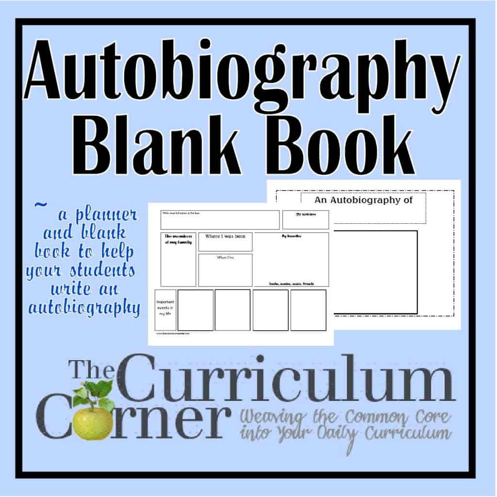 Autobiography Blank Booklet & Planner - The Curriculum Corner 123
