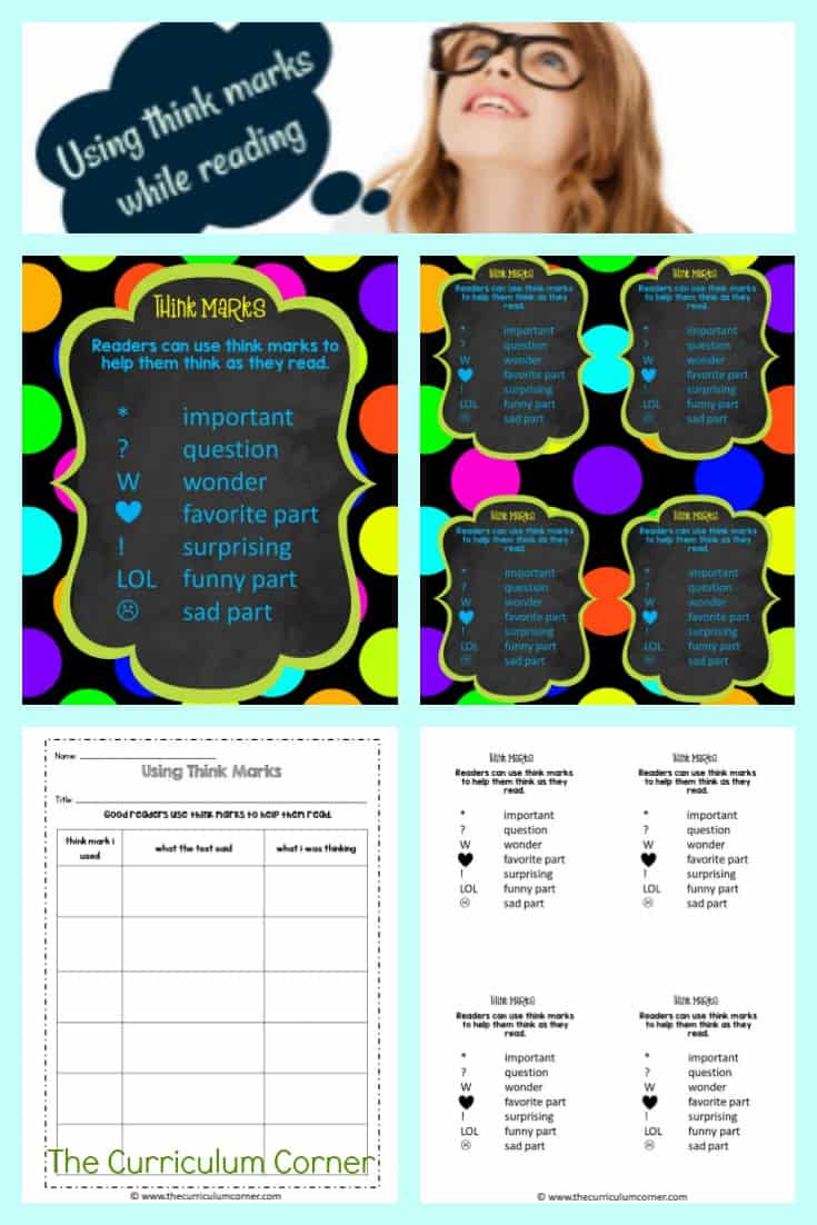 Think Marks for Reading - The Curriculum Corner 123