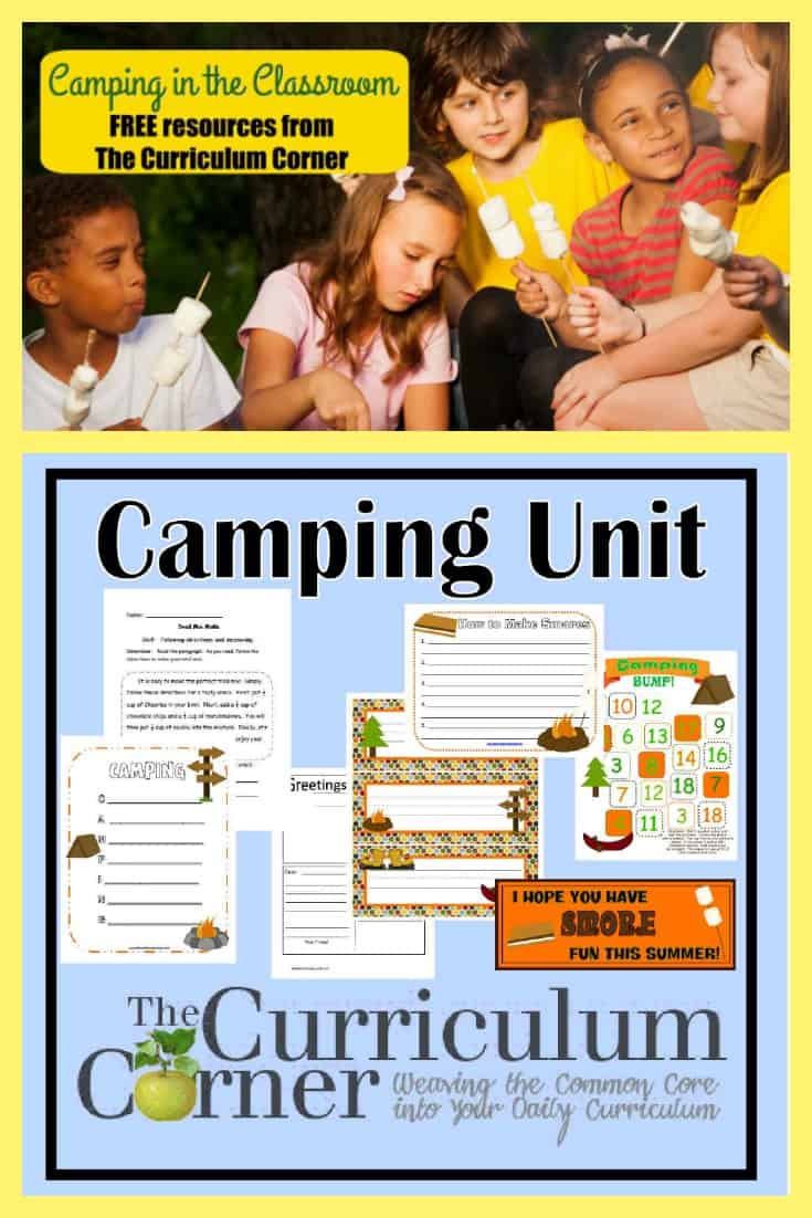 Camping Unit of Study FREE from The Curriculum Corner - The Curriculum ...