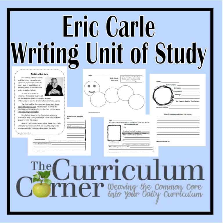 Eric Carle Writing Unit of Study - The Curriculum Corner 123