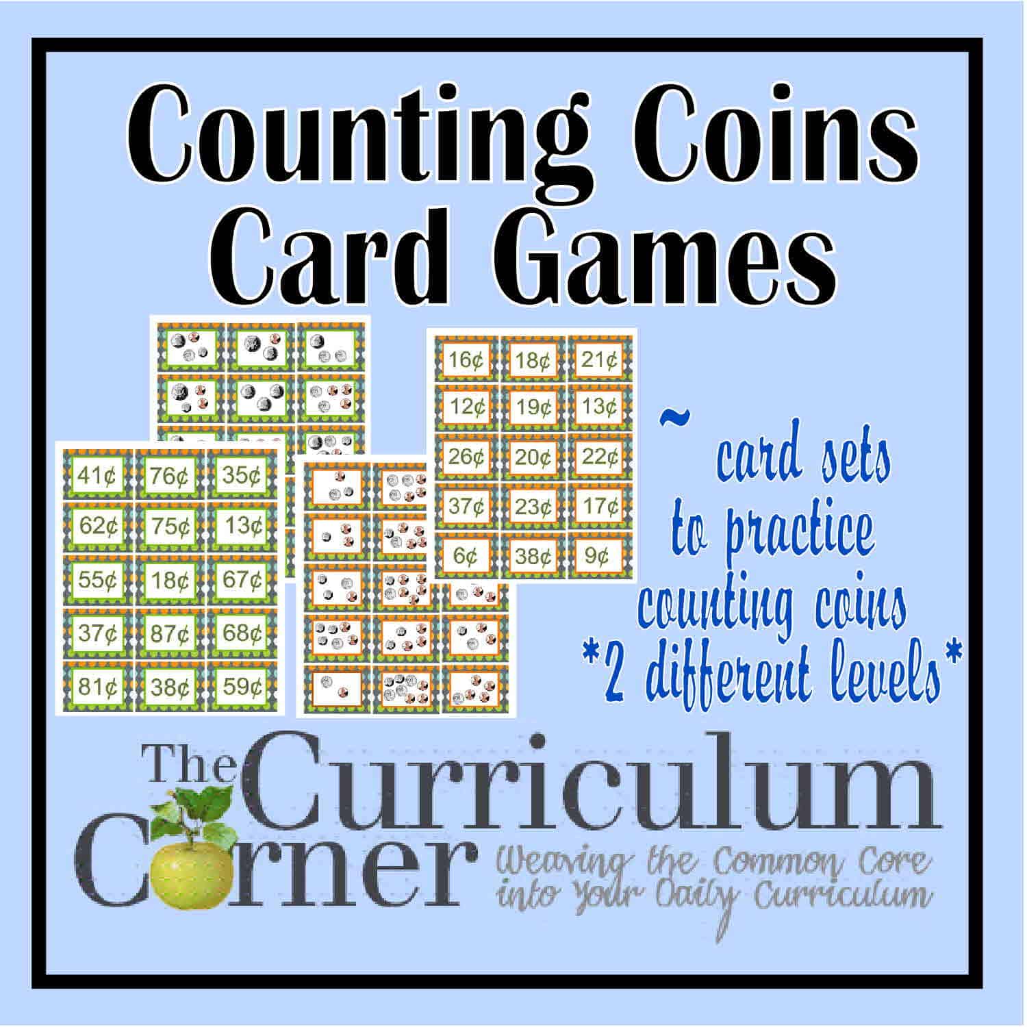 Counting Coins Card Games - The Curriculum Corner 123