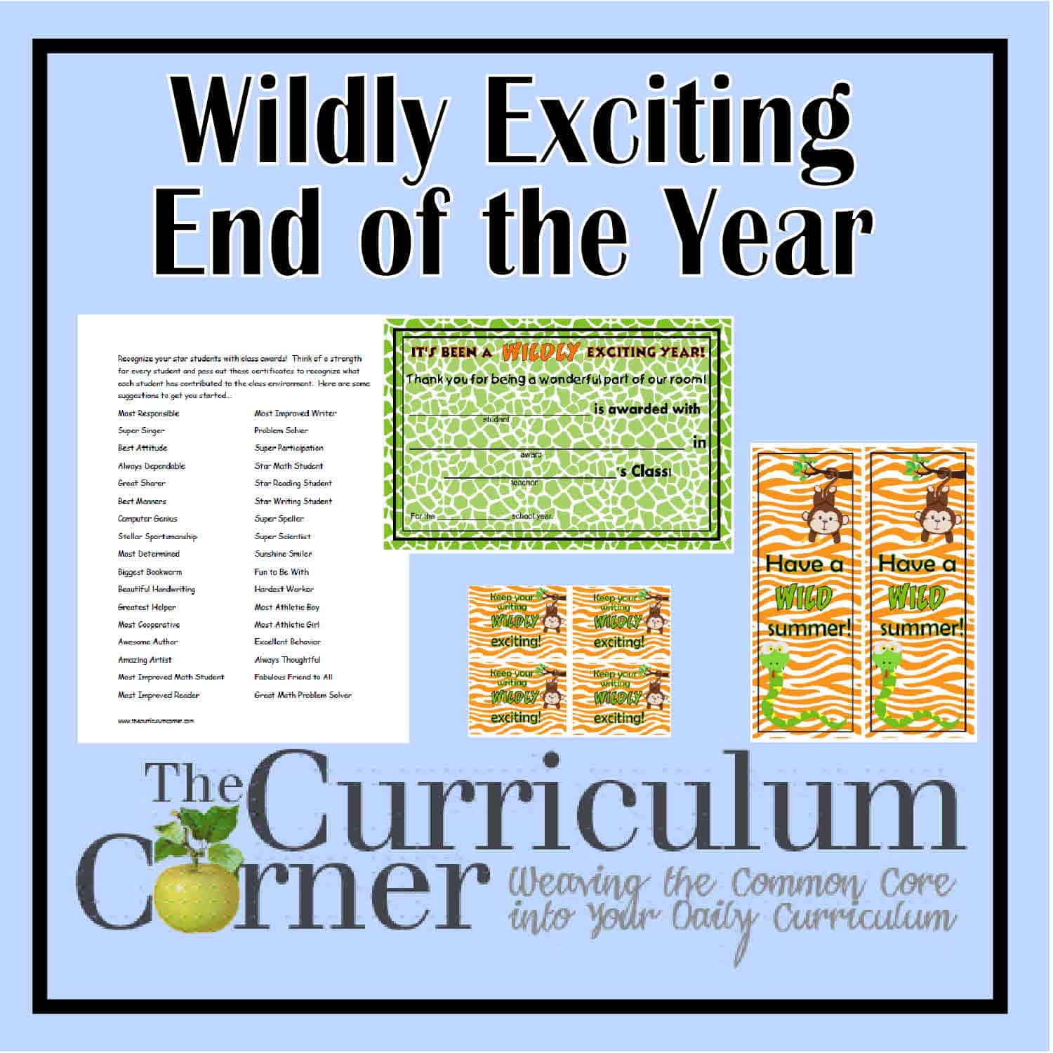 A wildly exciting end of the year classroom freebies - The Curriculum ...