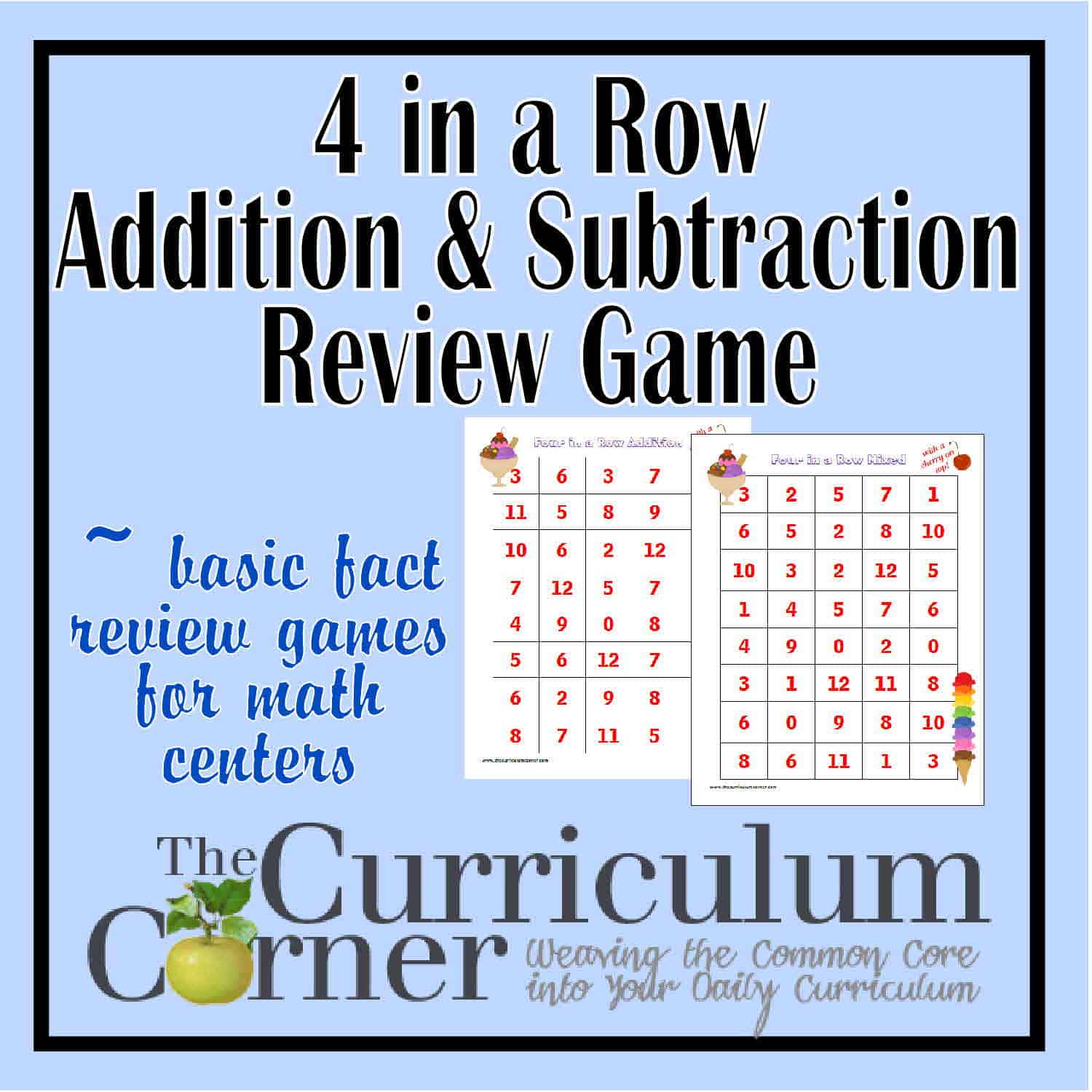 Math Facts Archives - Page 8 of 11 - The Curriculum Corner 123