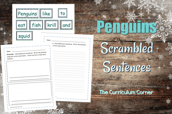 These free penguins scrambled sentences are designed to be a literacy ...