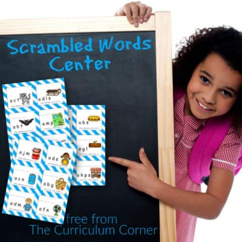 scrambled word cards feature - The Curriculum Corner 123