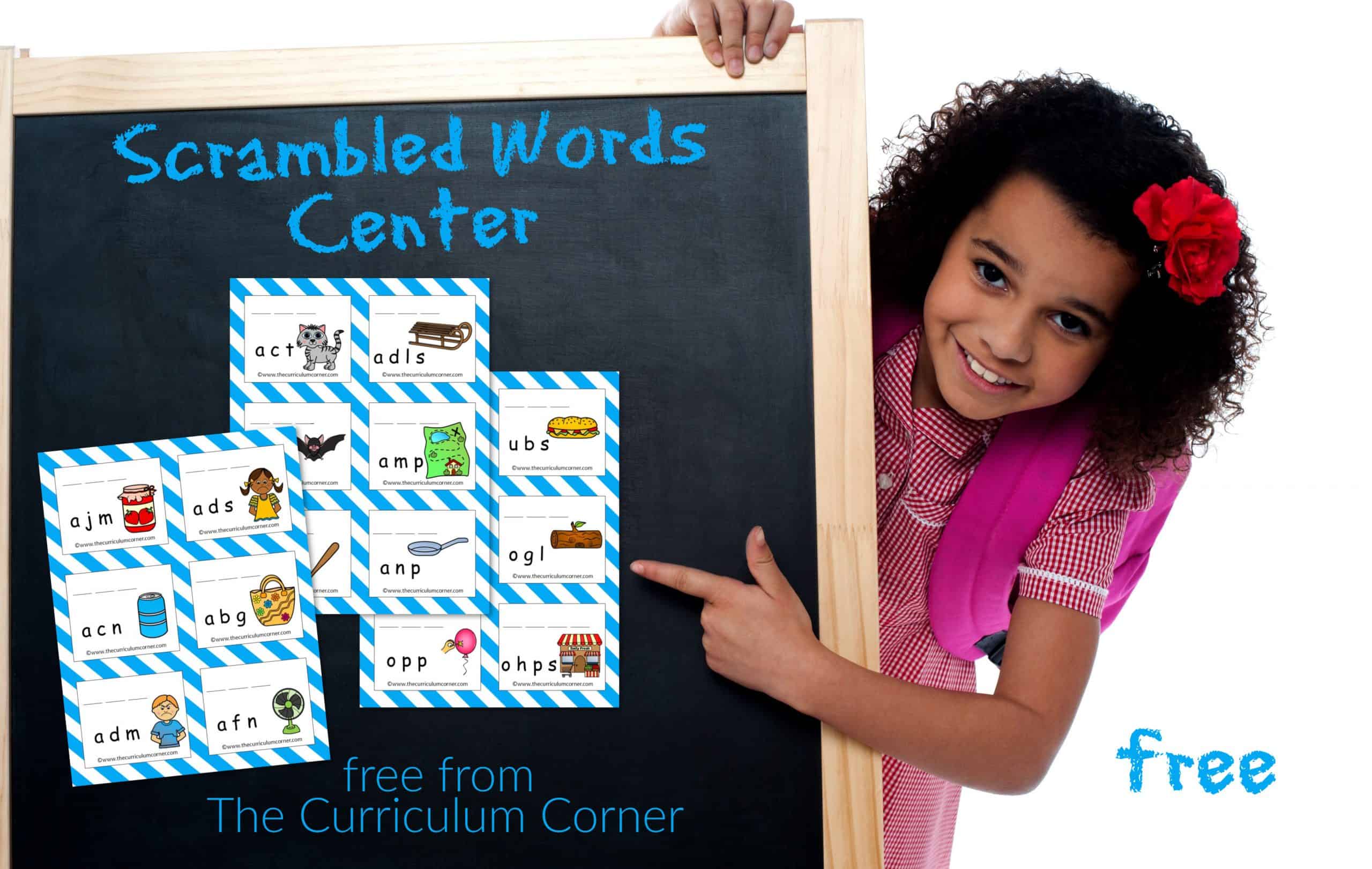Scrambled Words Center - The Curriculum Corner 123