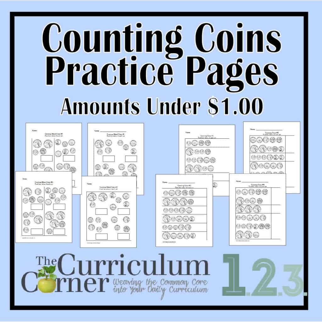 Counting Coins Practice Pages FREE from The Curriculum Corner - The ...