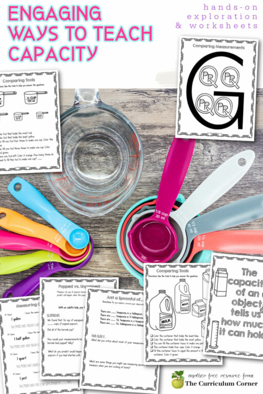 Engaging Ways to Help Children Learn Capacity - The Curriculum Corner 123