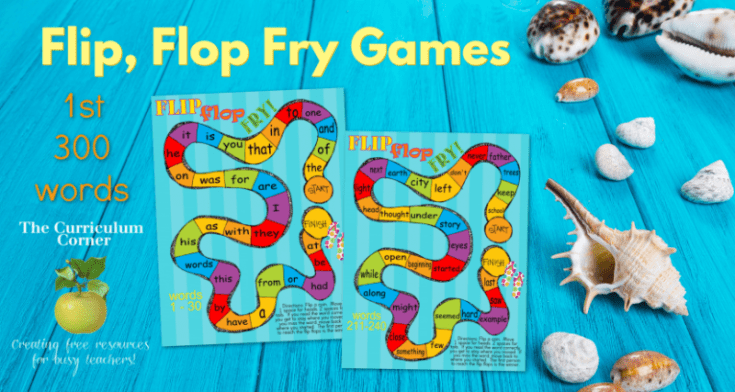 Flip, Flop, Fry! Fry Word Games - The Curriculum Corner 123