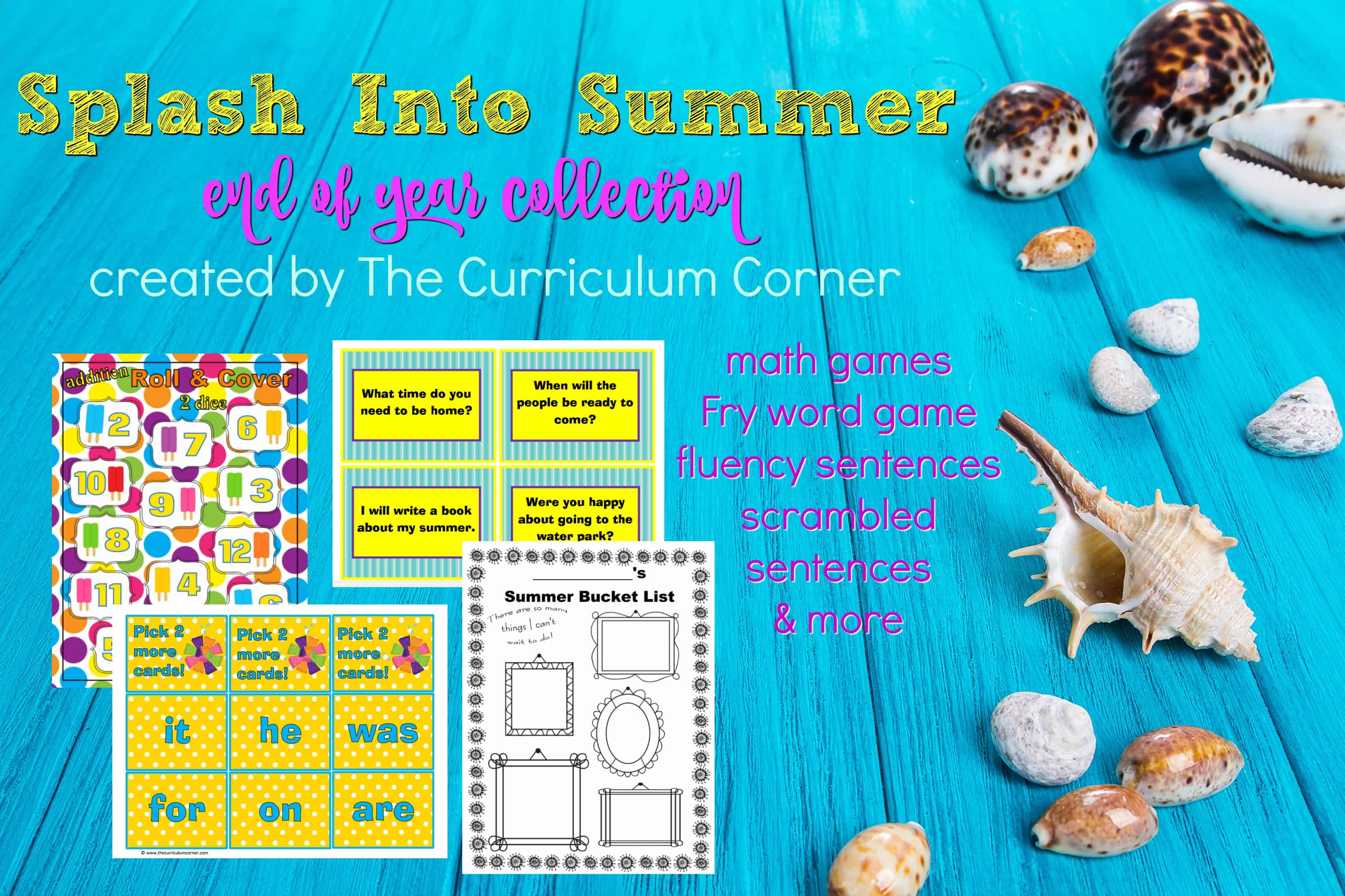 FREE Splash Into Summer end of school year activities | The Curriculum ...