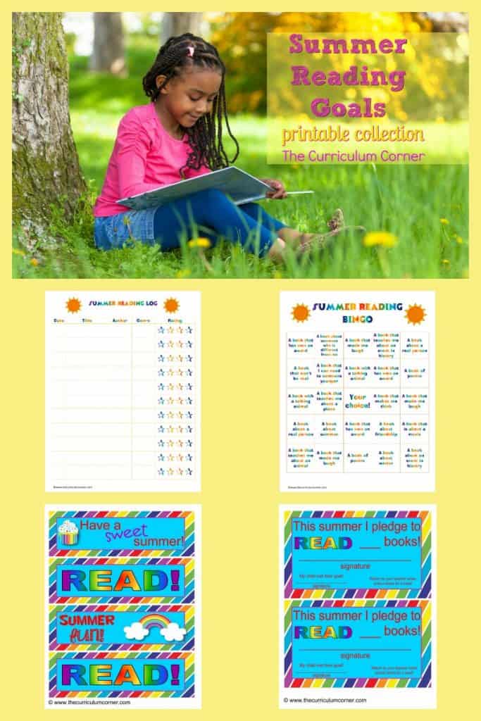 summer reading goals pinterest - The Curriculum Corner 123