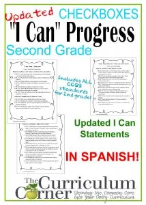 Spanish I Can Common Core Statements 2nd Grade FREE from The Curriculum ...
