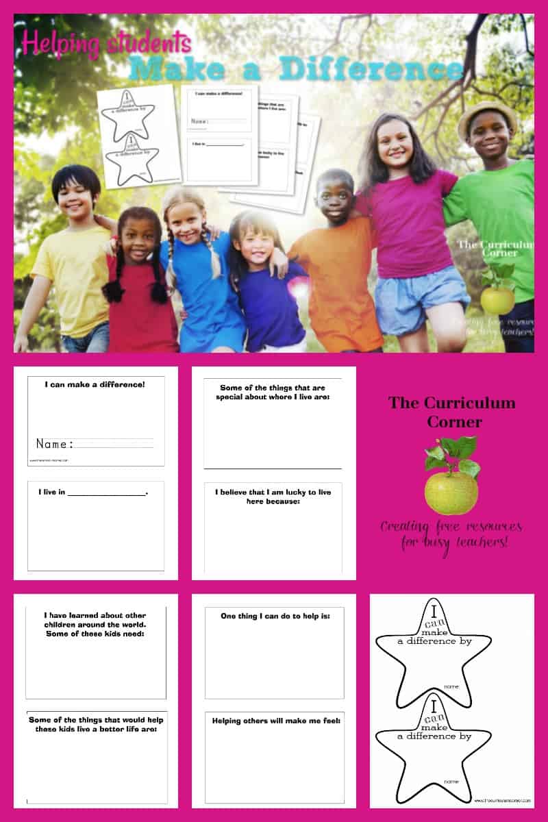 making a difference pinterest - The Curriculum Corner 123