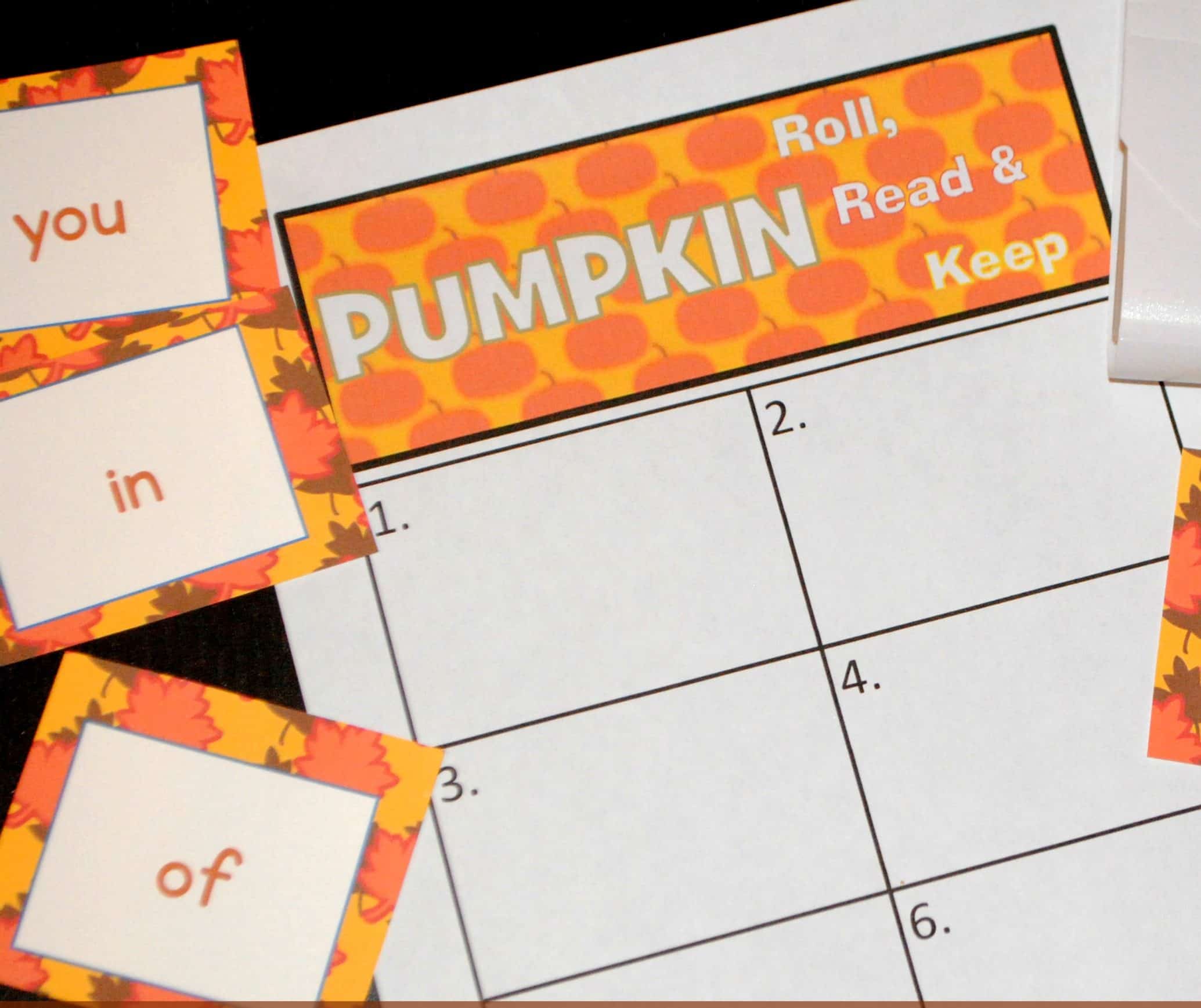 Pumpkins! Fall Fry Word Games - The Curriculum Corner 123