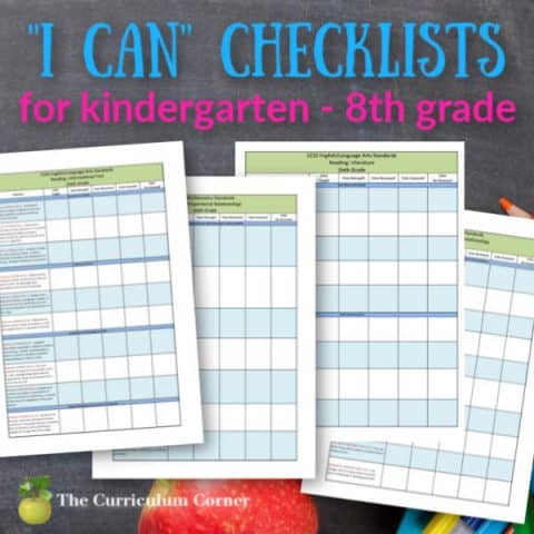 i can checklists k - 8 feature - The Curriculum Corner 123