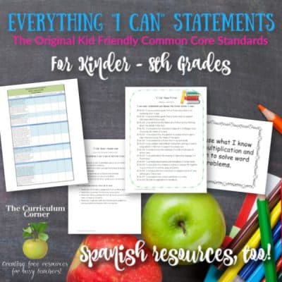 I Can Archives - The Curriculum Corner 123