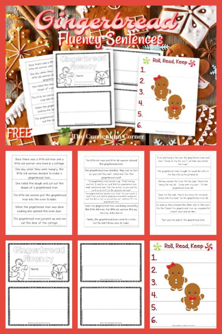 Gingerbread Man Sequencing & Fluency - The Curriculum Corner 123