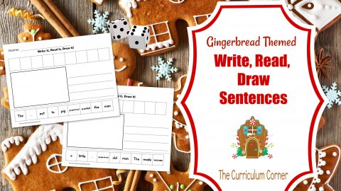 Gingerbread Themed Read It! Write It! Draw It! - The Curriculum Corner 123