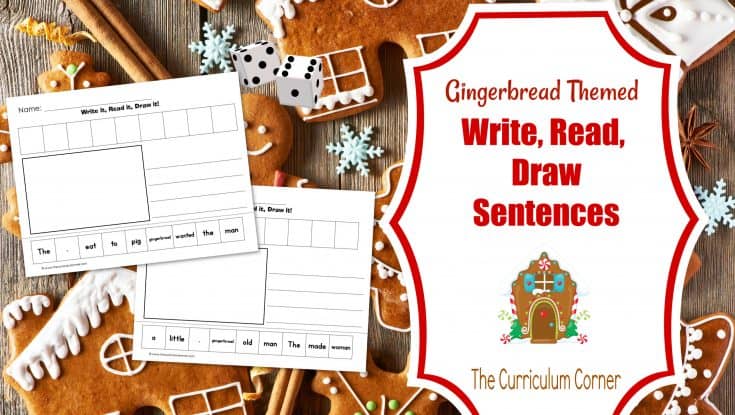 Gingerbread Themed Read It! Write It! Draw It! - The Curriculum Corner 123
