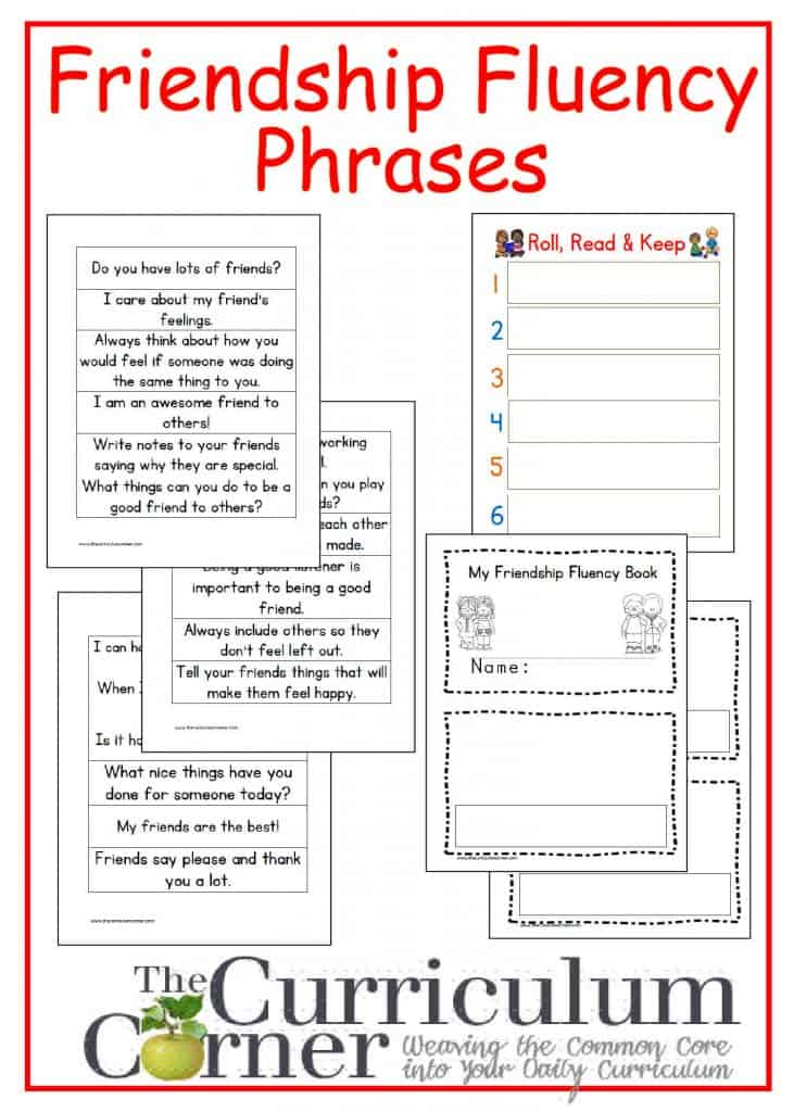 Friendship Fluency Phrases free from The Curriculum Corner with booklet ...