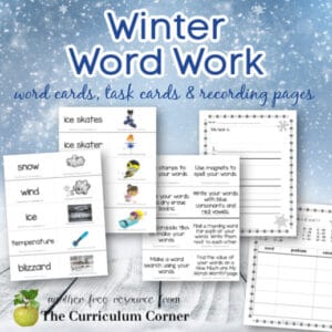 Winter Literacy Center Set - The Curriculum Corner 123