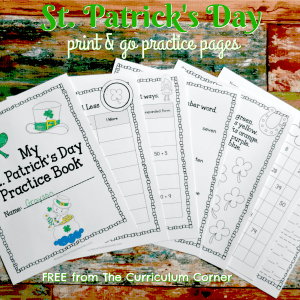 St. Patrick's Day Read, Write and Draw It! - The Curriculum Corner 123