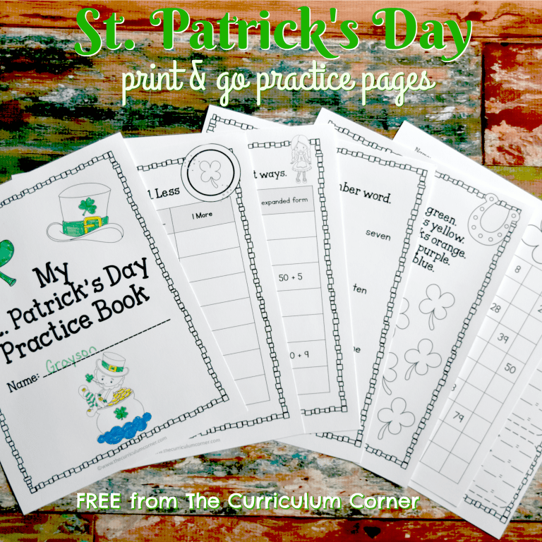 St. Patrick's Day Read, Write and Draw It! - The Curriculum Corner 123
